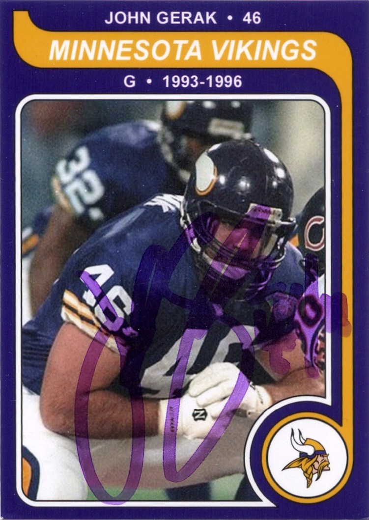 Minnesota Sports Autograph Project: JOHN GERAK