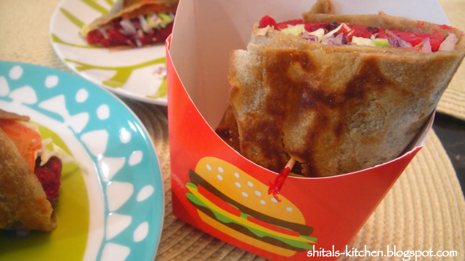 Shital's-Kitchen: Healthy Burger Wrap