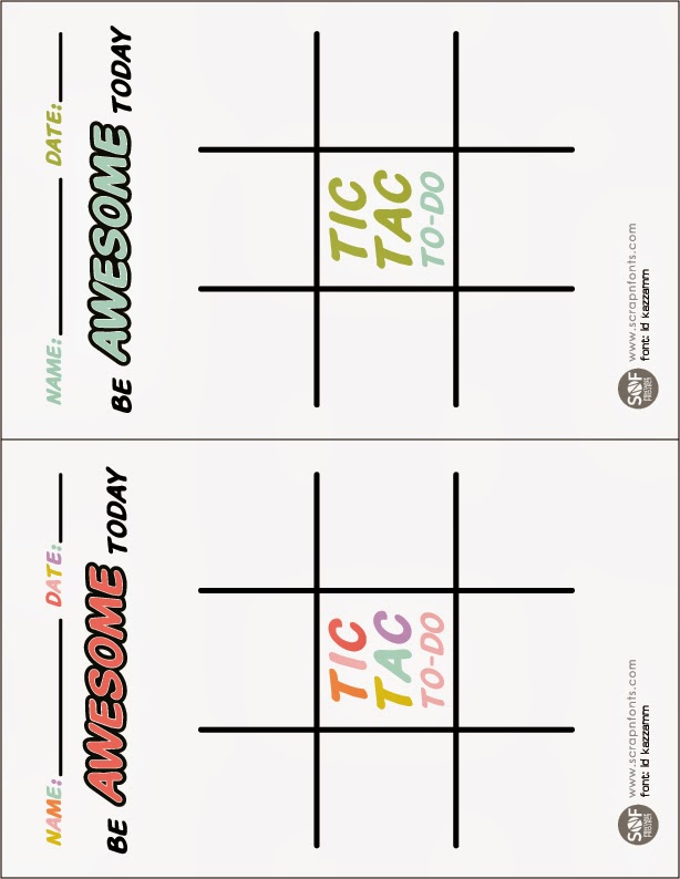 Fontaholic: FREEBIE FRIDAY: Tic Tac To-Do List