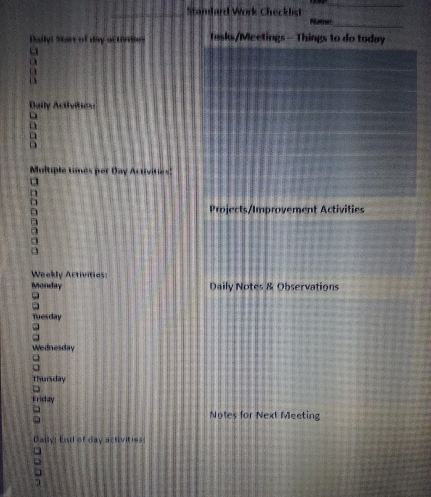 Lean Improvement - Breakthrough Horizons: Leader Standard Work