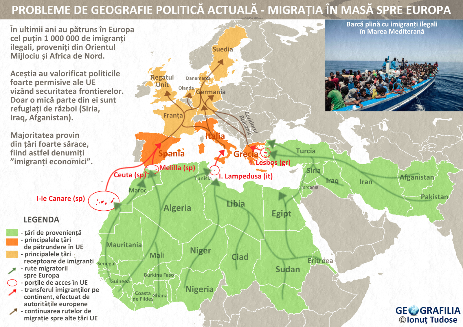 GEOGRAFILIA: Probleme actuale de geografie politică - migrația în masă ...