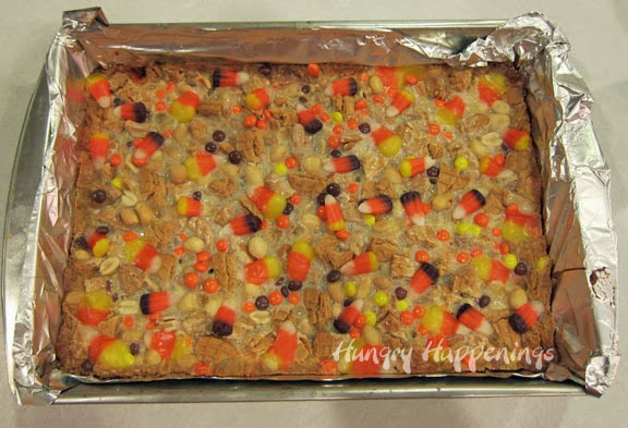Halloween Sweet and Salty Candy Corn Magic Bars