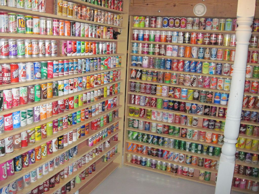 Soda Can Collection: Stocking the Second Set of Shelves