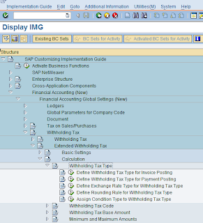SapOffice: Withholding tax