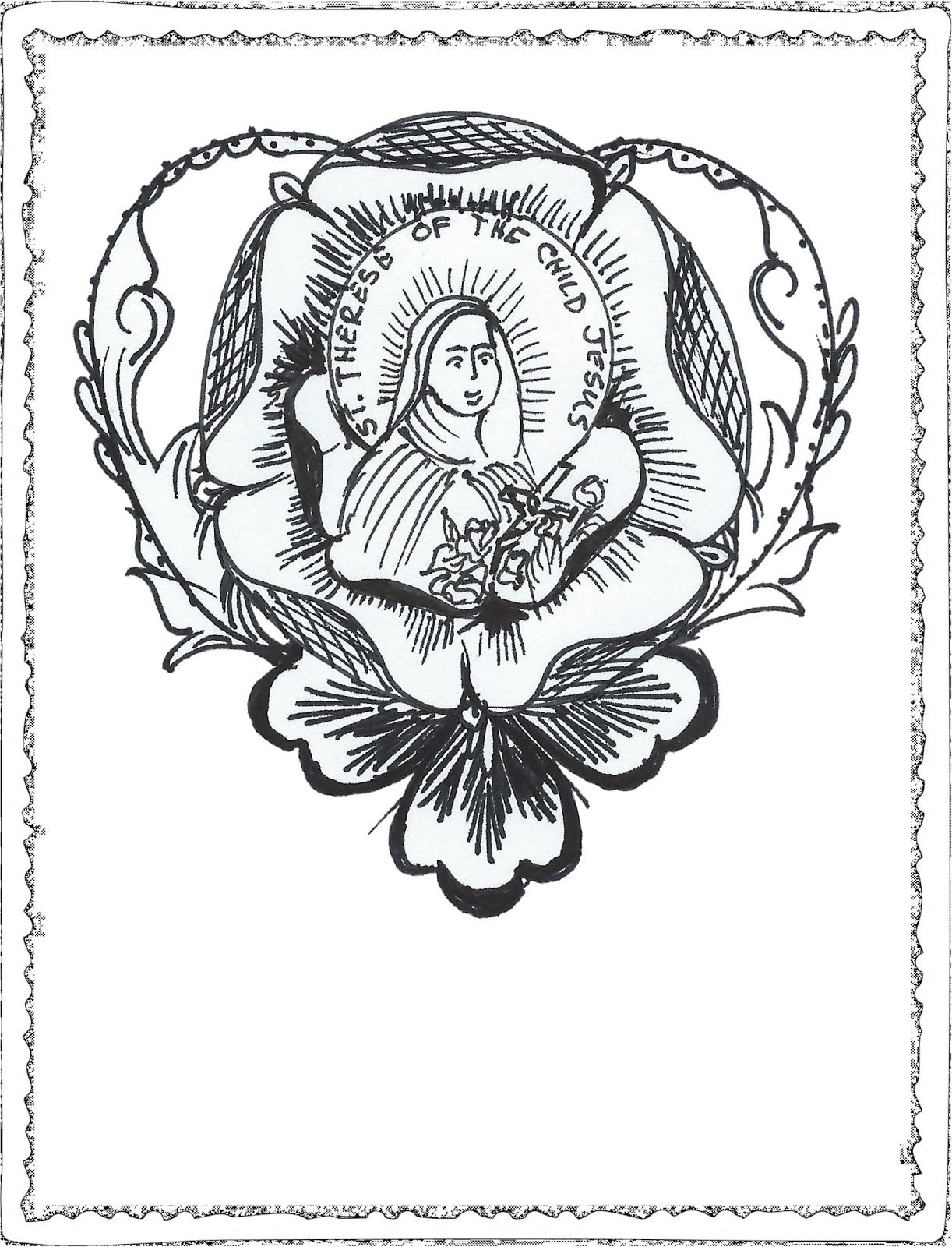 Life, Love, & Sacred Art: Another FREE St. Therese Coloring Page