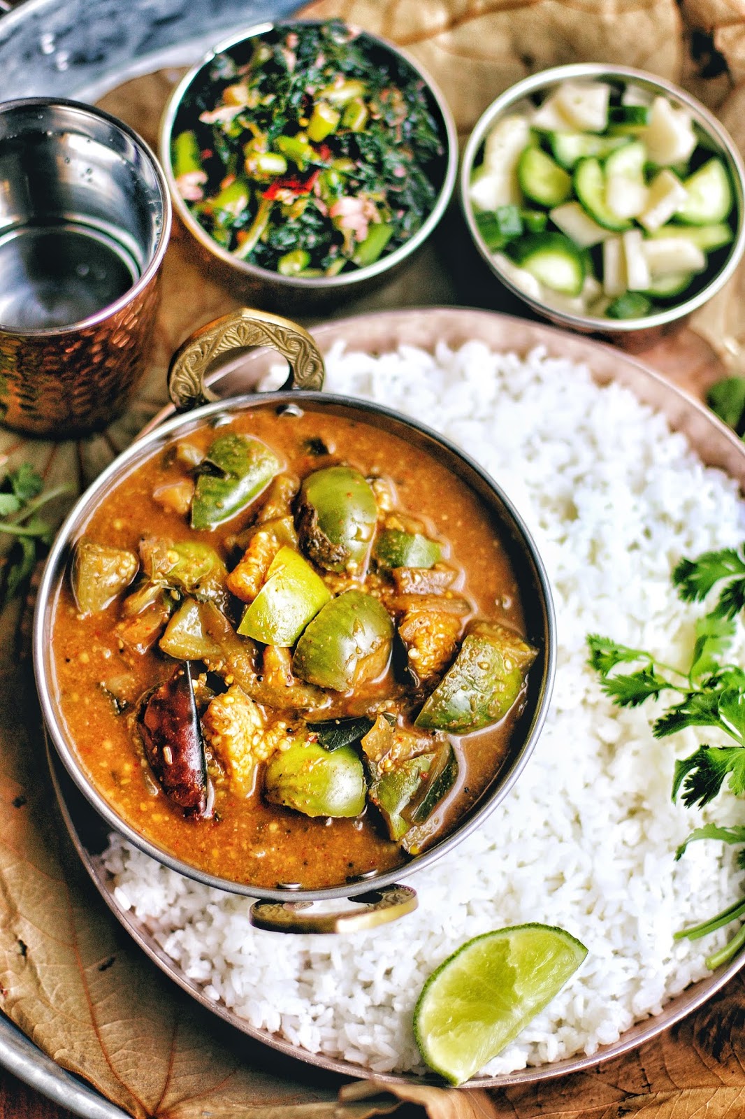 Dishesfrommykitchen: VANKAYA PULUSU(Green Brinjal) , GREENS PEPPER FRY ...