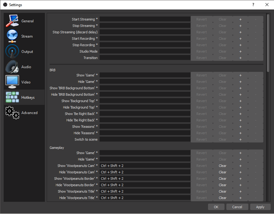 This is all pretty self-explanatory. You can set up any arrangement of ...