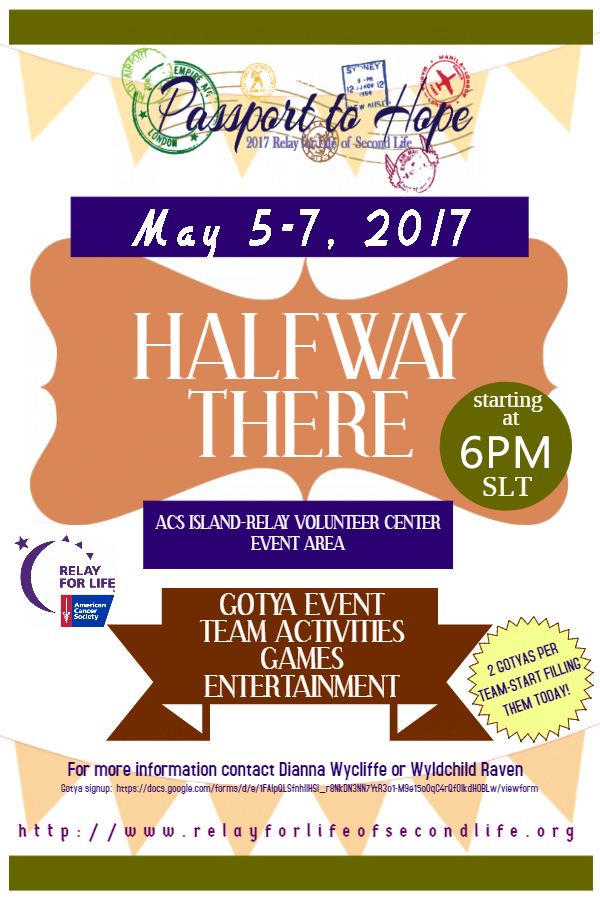 RELAY FOR LIFE OF SECOND LIFE REACHES THE HALFWAY POINT! ~ The SL Enquirer