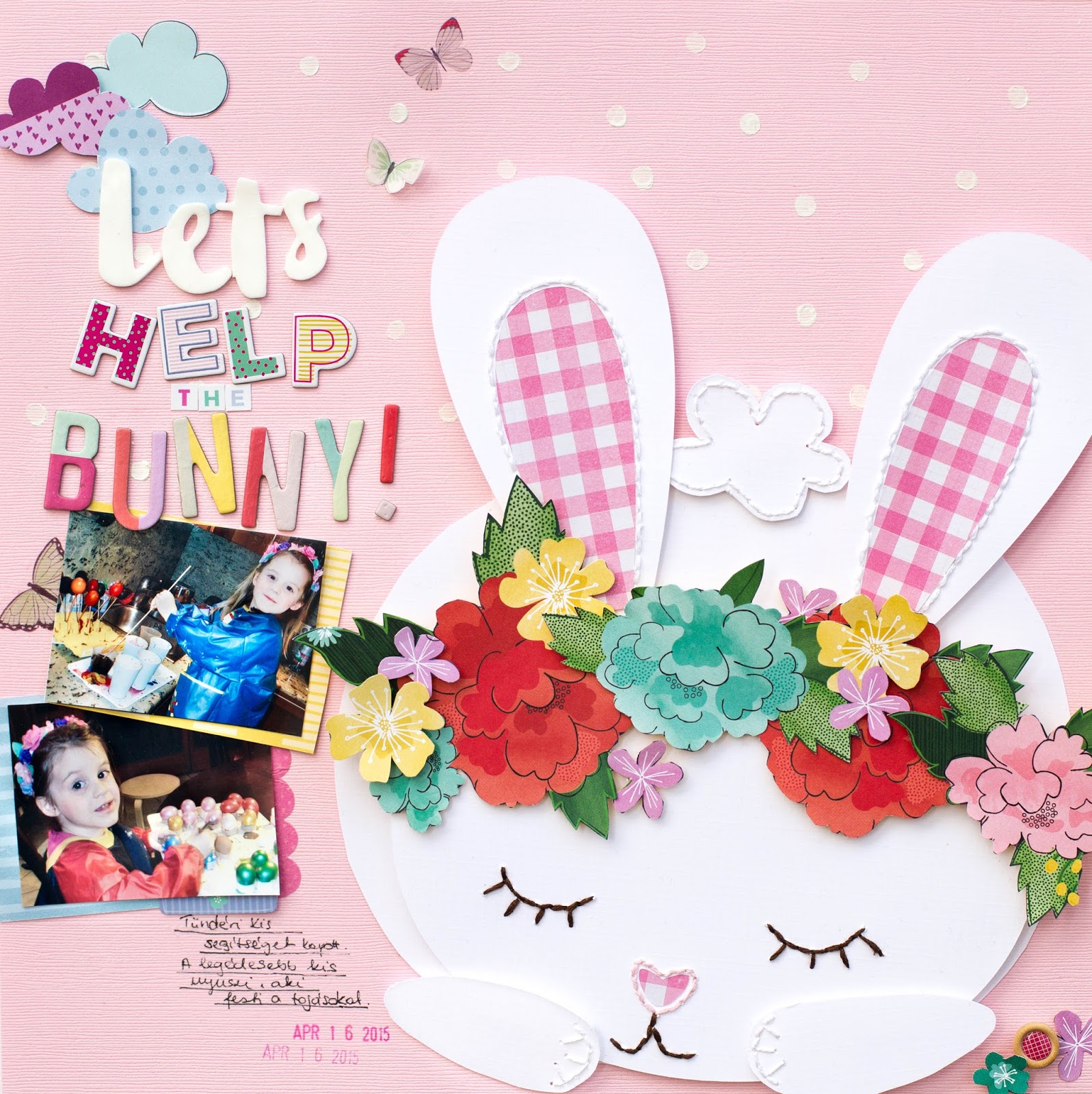 Happy Bunny layout + Cut files - Bea Valint | Scrapbooks