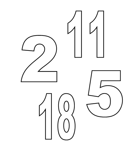 Number Outlines