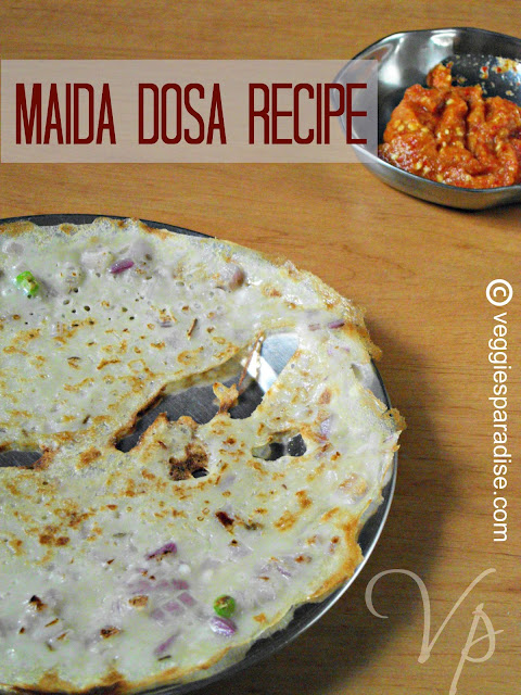 MAIDA DOSA RECIPE - INSTANT DOSA RECIPE