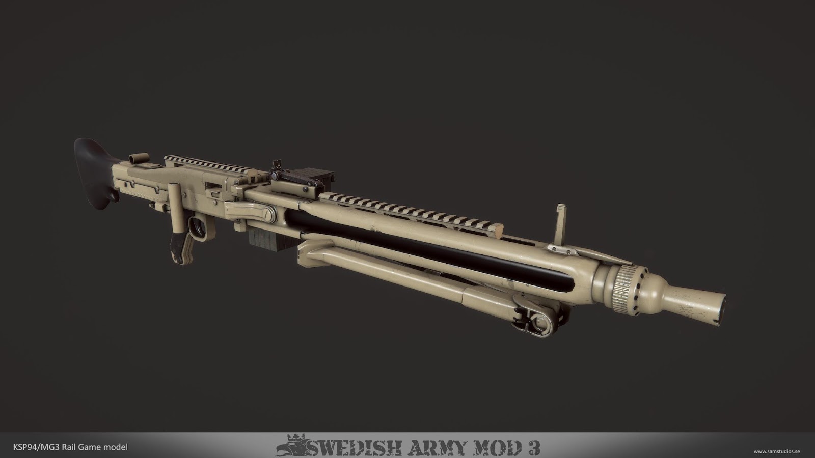 レイルがついた 2 色の MG3 機関銃を Arma 3 用 スウェーデン軍 MOD で作製 | 弱者の日記^^ - Arma 3 MODとアドオン紹介