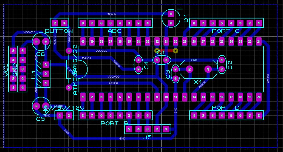 ATMEGA16/32 System Minimum Circuit ~ Electrical Engineering