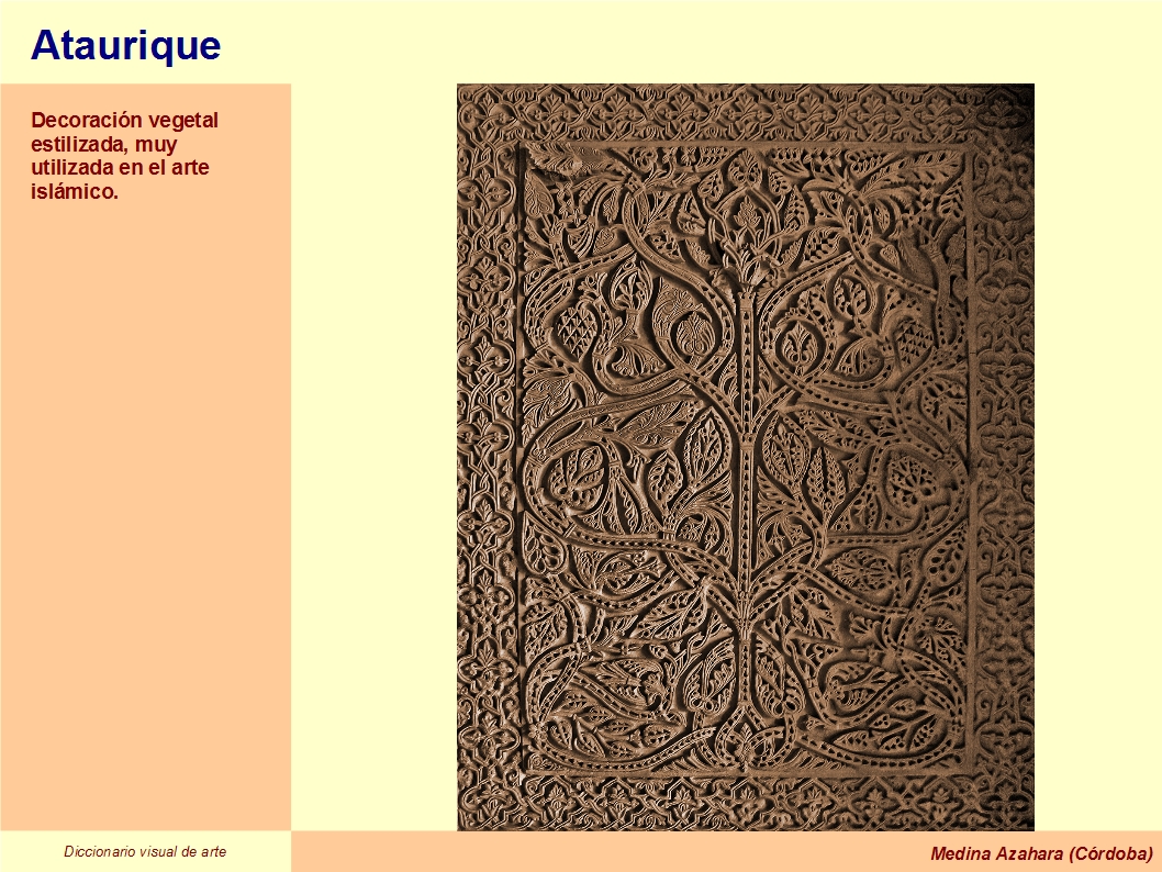 Diccionario Visual de Arte: Ataurique - Bajorrelieve