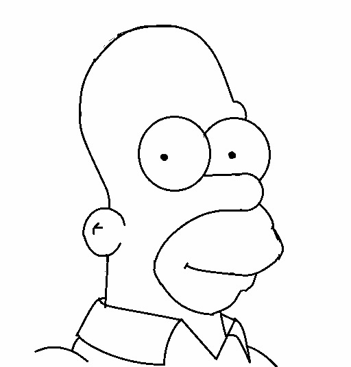 Como dibujar homero simpson paso paso - Imagui