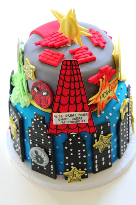 MAN BAKES CAKE: Superhero Trio Cake.