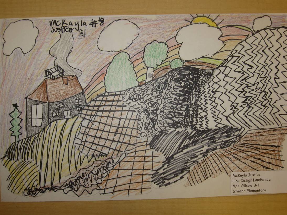 ~Express Yourself~: 3rd Grade Line Design Landscape