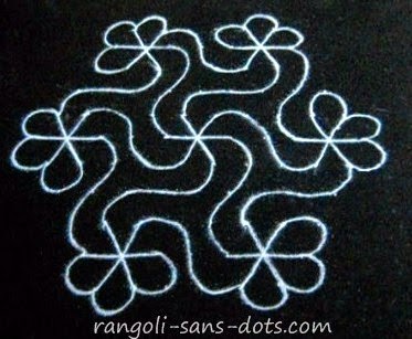 Rangoli - 11 dots designs with steps