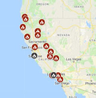 Maps of Active California Fires
