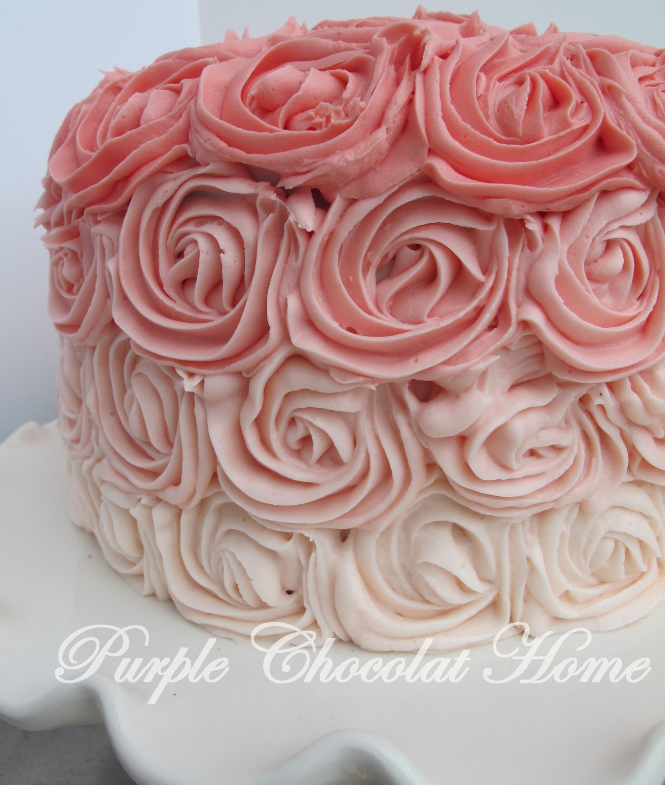 Ombre Rose Cake - Purple Chocolat Home