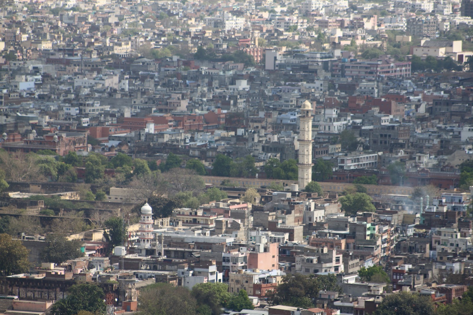 I was here: The pink city from above