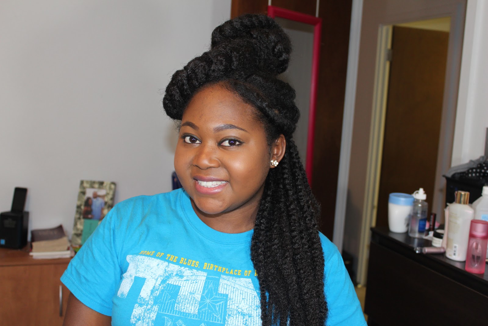 Miss Beauty Bunni: Natural Hair: Caribbean Queen Bun & Twists Up Do