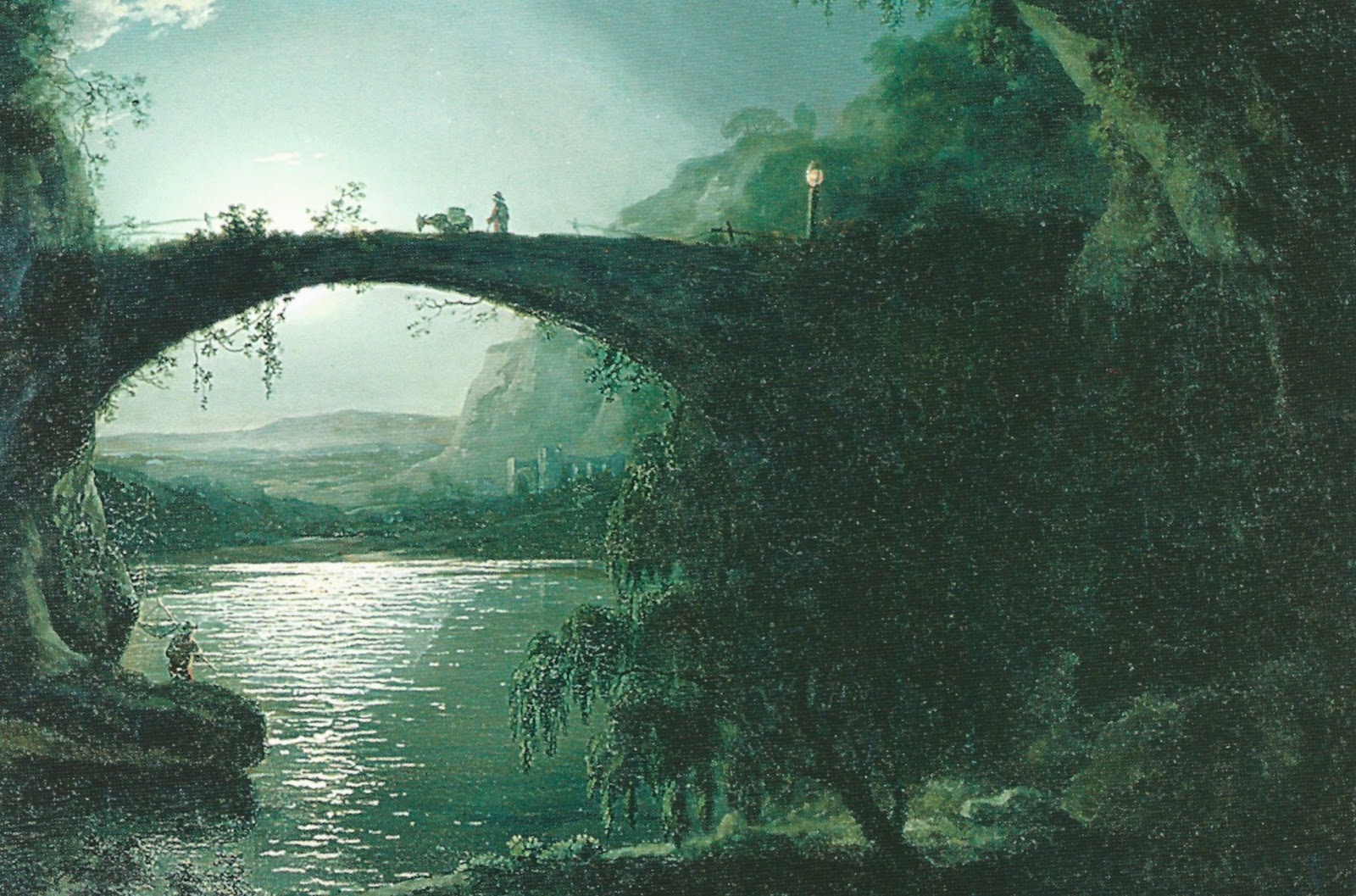 My Favorite Postcards: Moonlight Landscape by Joseph Wright of Derby