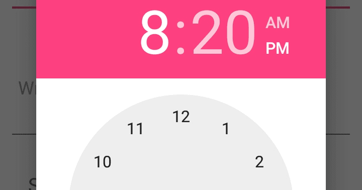 Android Material Time Picker Dialog AndroidSketchpad