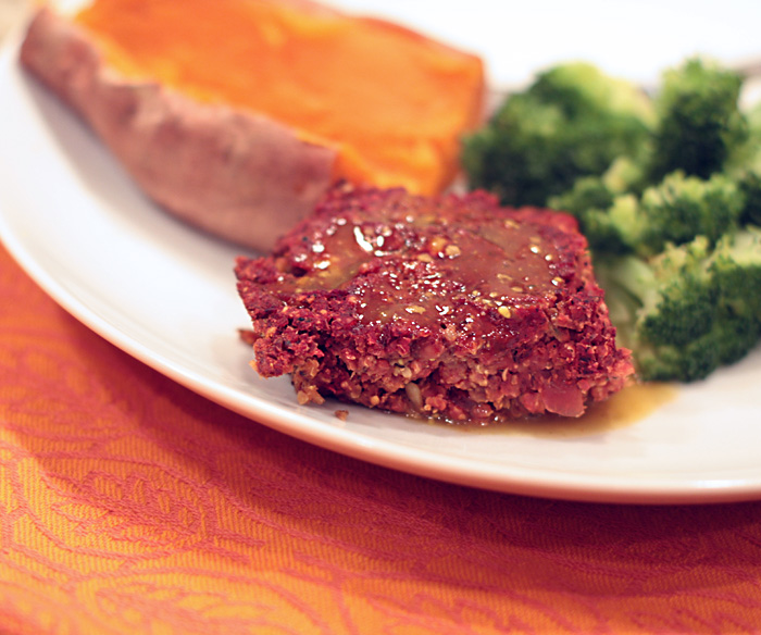 Andrea's Easy Vegan Cooking: I made beet loaf?