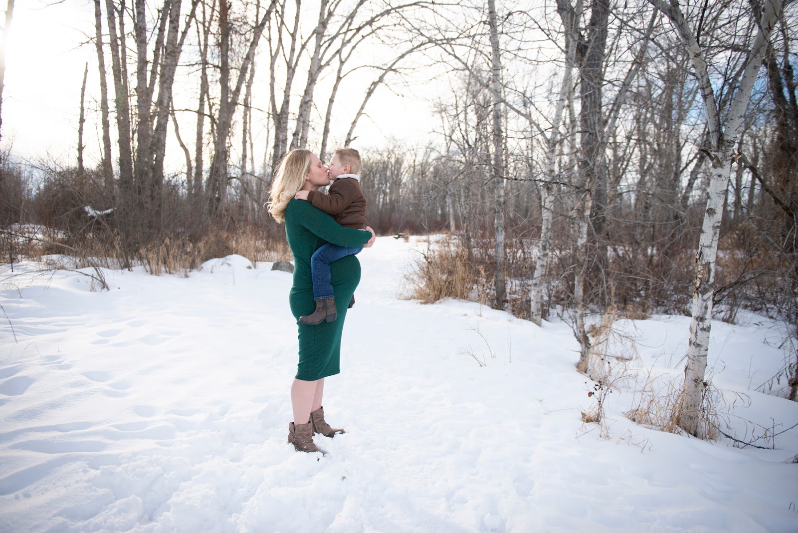 Flesch - Winter Baby {Bozeman Maternity Photographer}