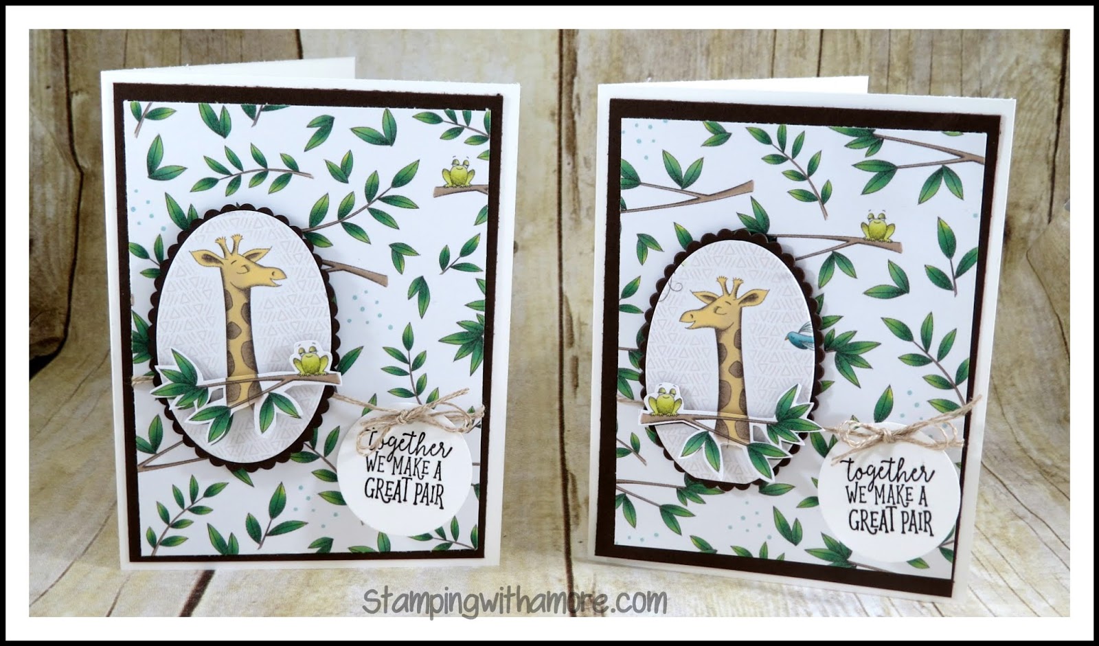 Stampingwithamore: A GREAT PAIR GIRAFFE CARD
