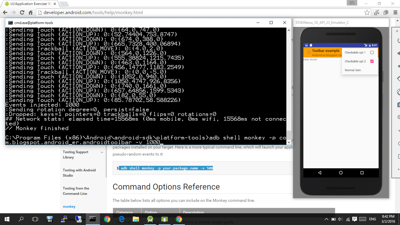 Android-er: Monkey - Generates pseudo-random user events to test your ...
