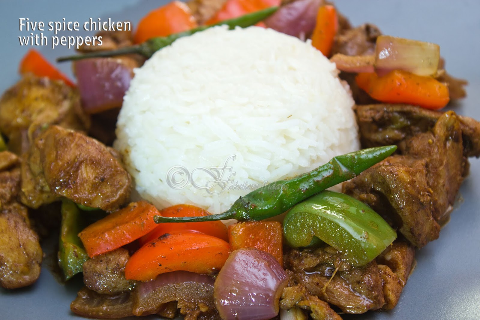 fabulous fridays: Five spice chicken with peppers