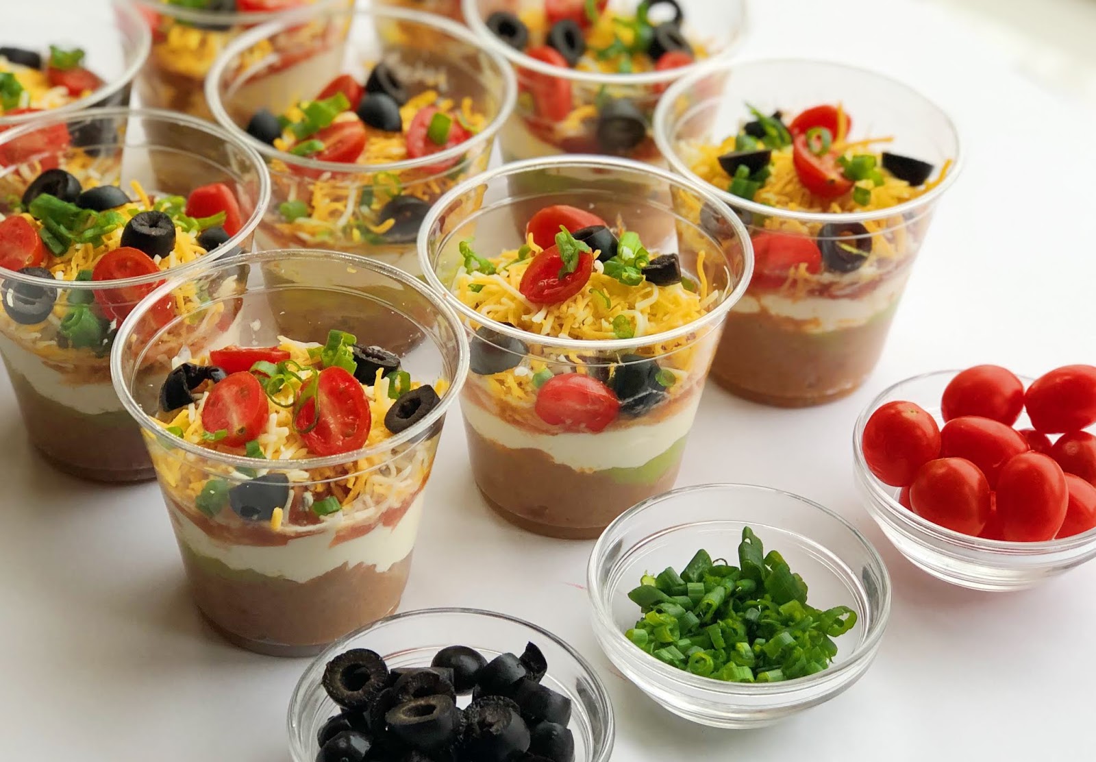 mdolla: Individual Seven Layer Dip Cups
