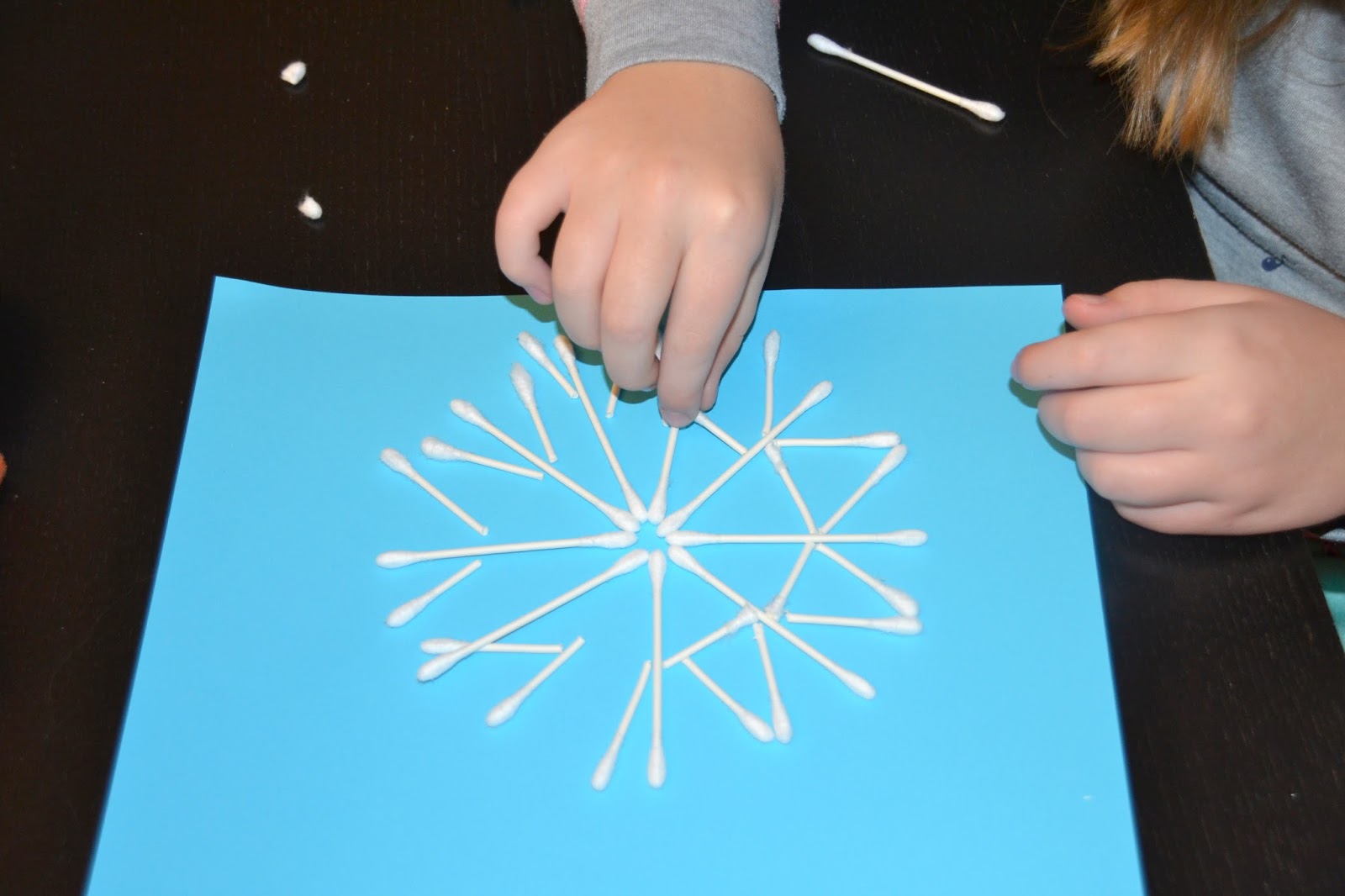 Q Tip Snowflakes