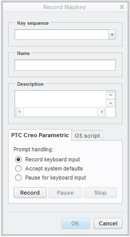 How to make mapkeys in creo?