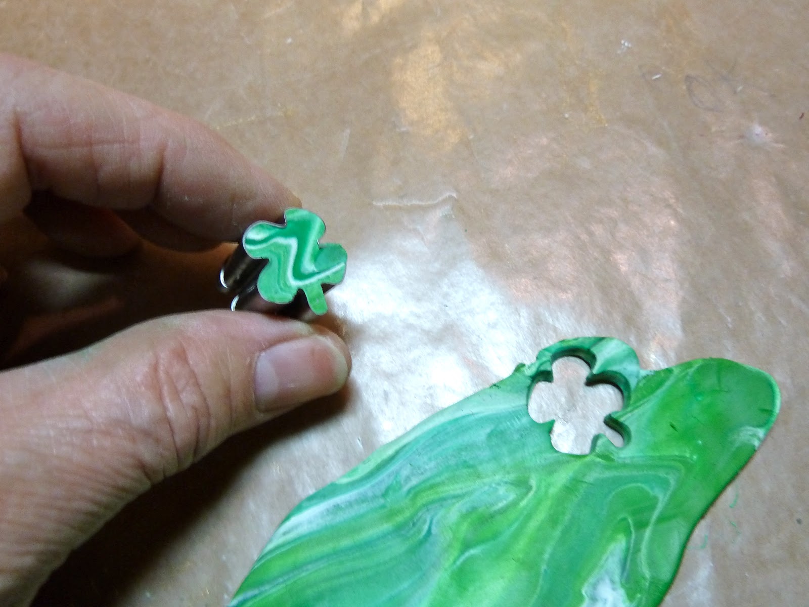 Make it easy crafts: Polymer clay four-leaf clover earrings