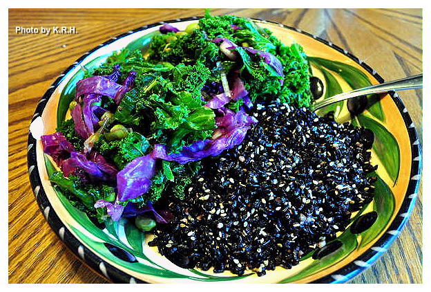 The Good Karma Kitchen: Black Sesame Rice with Steamed Kale, Cabbage ...
