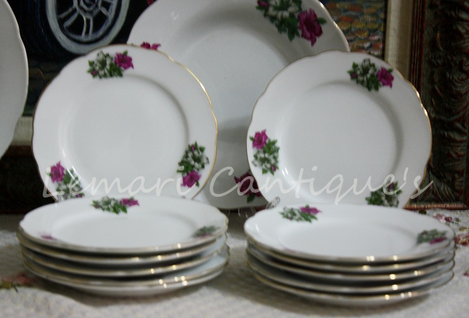 Lemari Cantique: Dinnerset ~ Bunga Kangkung mix NOS dan Vintage