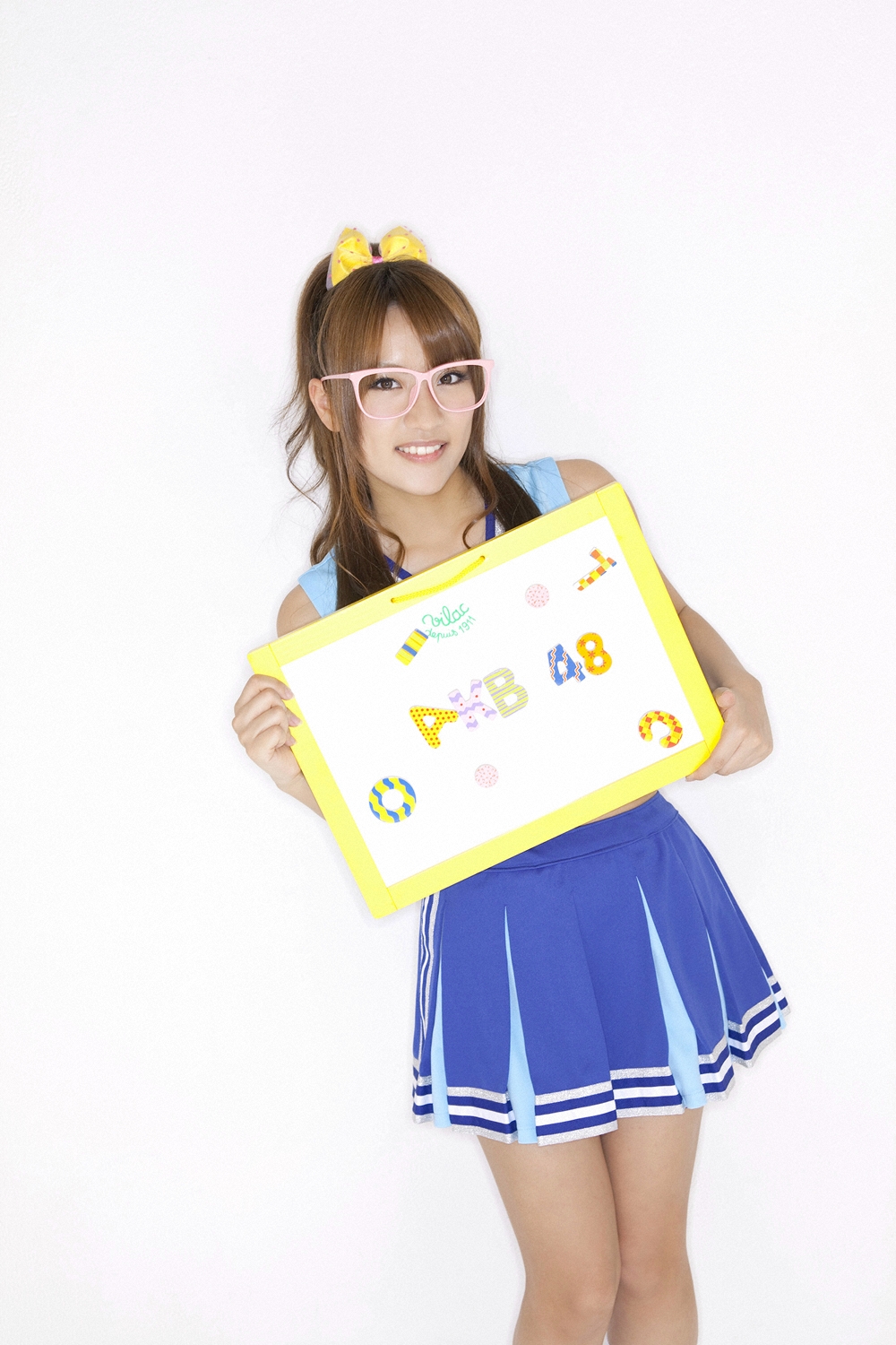 Minami Takahashi Japanese Sexy Idol In Sexy Blue Japanese Cheerleader Dress Fashion Photoshoot
