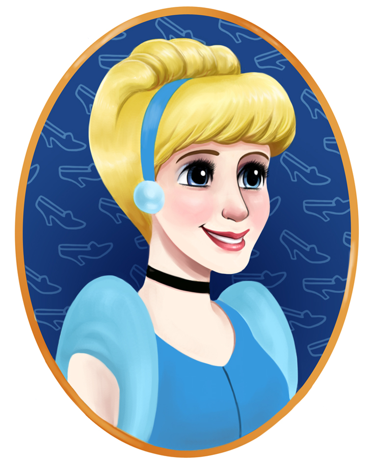 Courtney Godbey Illustration: Princess Portrait: Cinderella