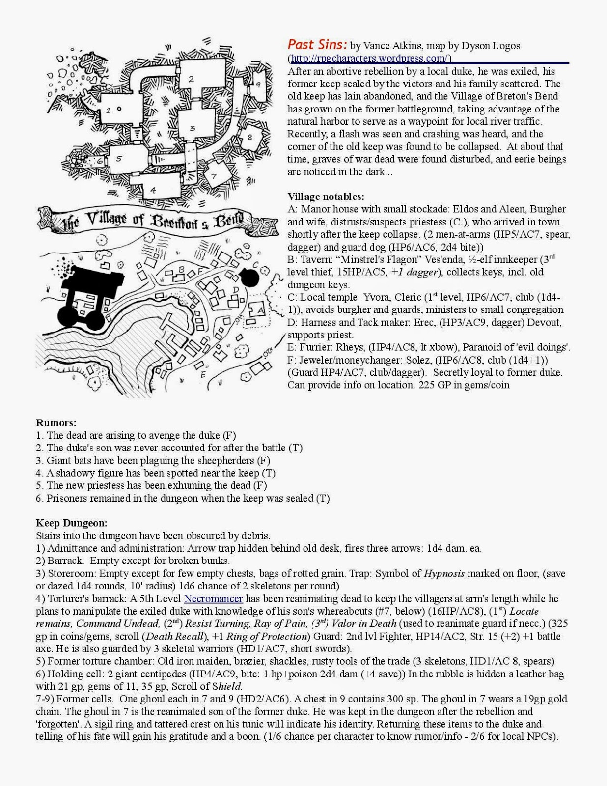 Leicester's Ramble: One Dungeon, Four (mini) Adventures (Happy Free RPG ...