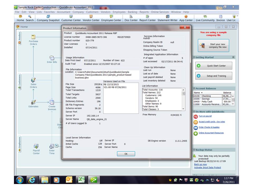 QuickBooks 2011 Discounts