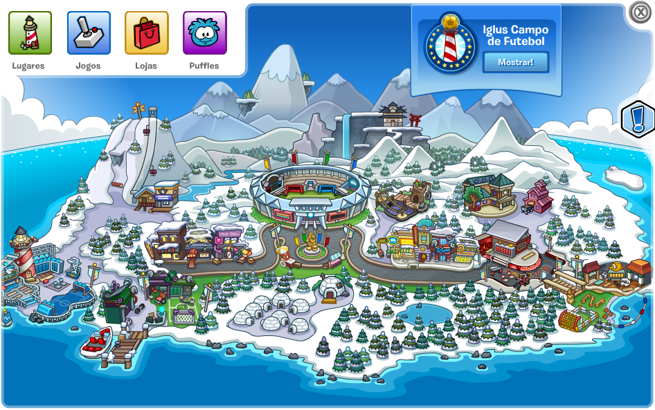 Atualização: Mapa do Club Penguin - Designer Turma do Selo