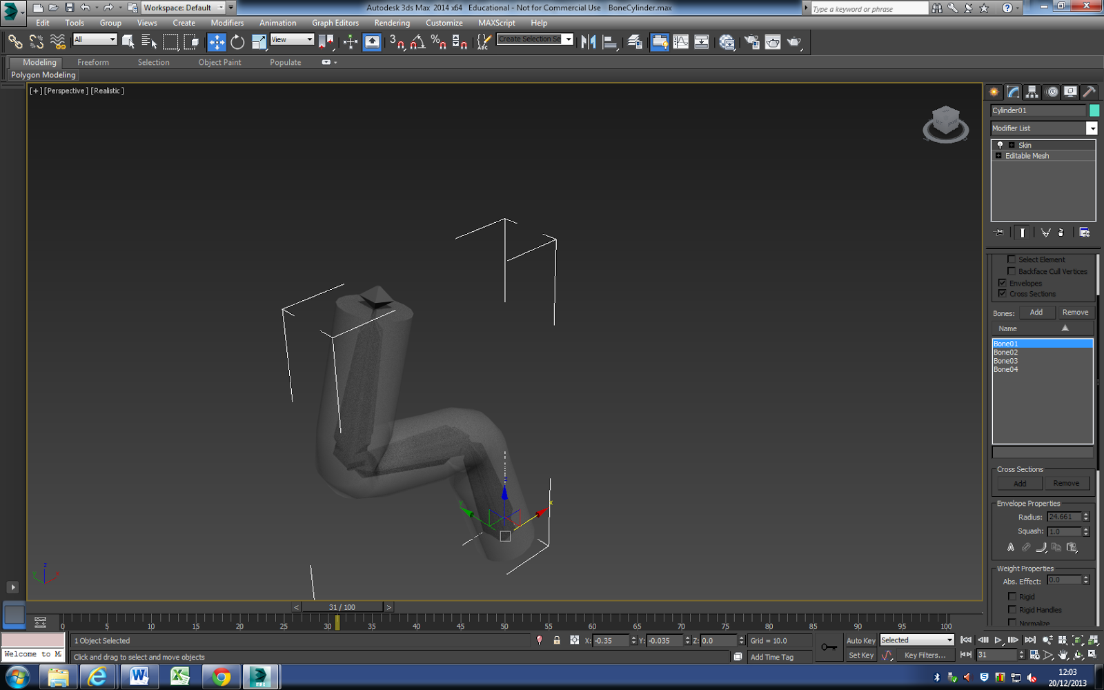 3D Modeling and Animation: Rigging and skinning