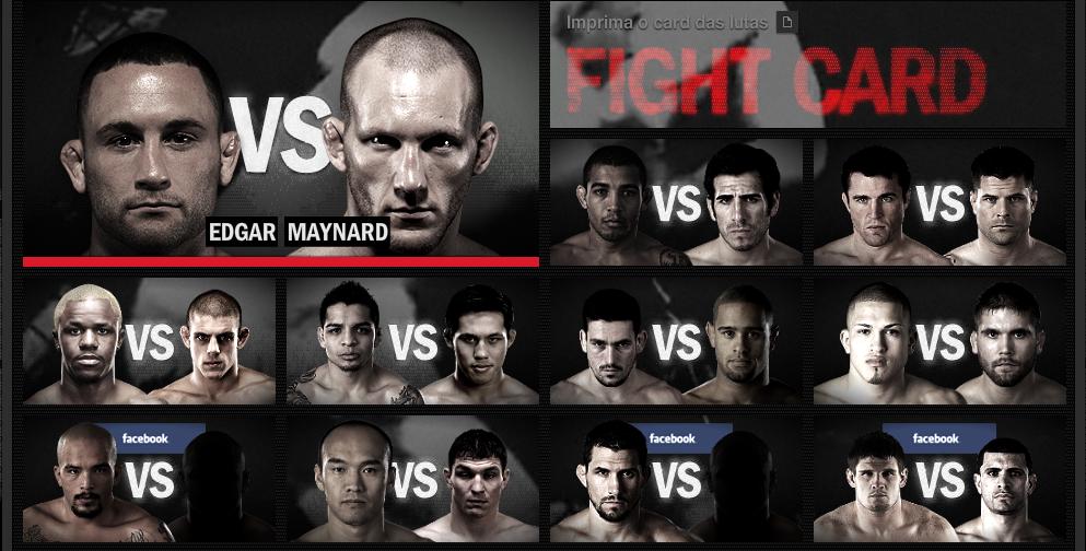 MMA Fight Sorocaba: UFC 136 card completo com 3 brasileiros