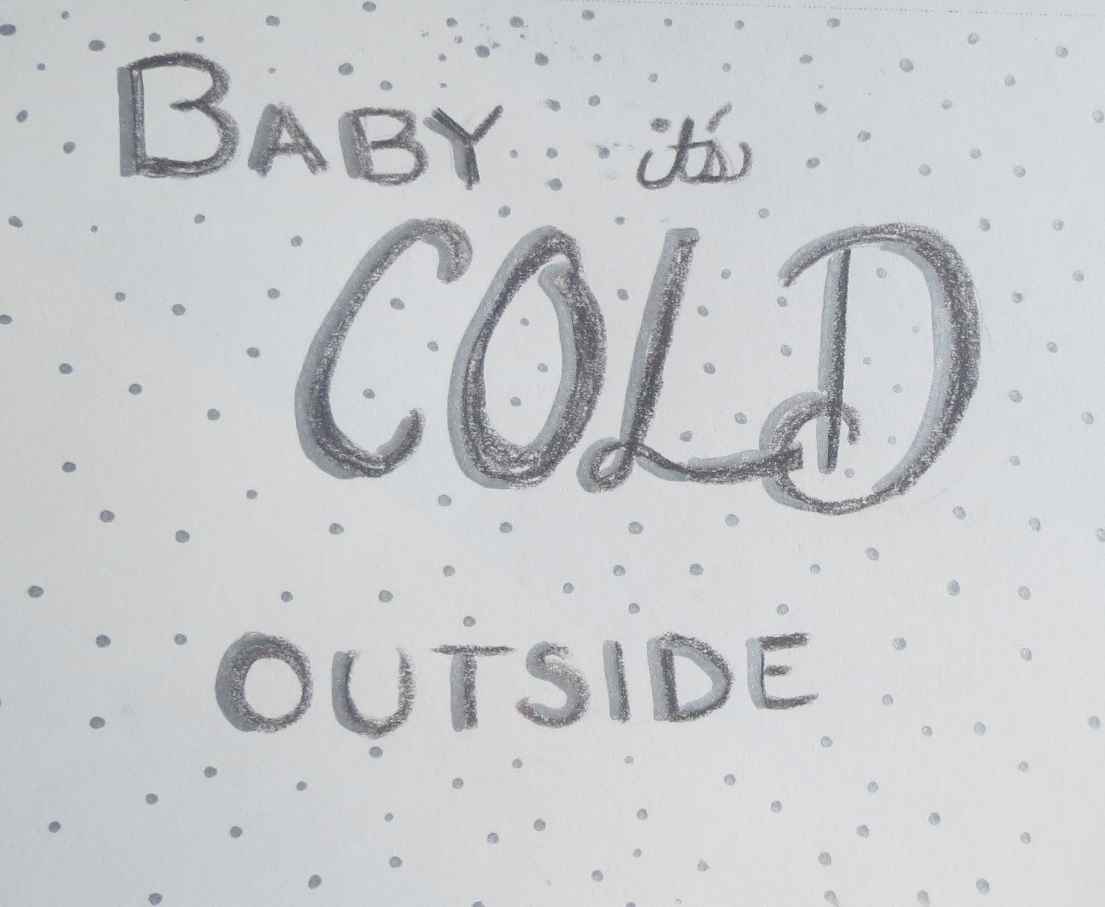 December Drawing and Lettering Challenge: Days 1 - 5.