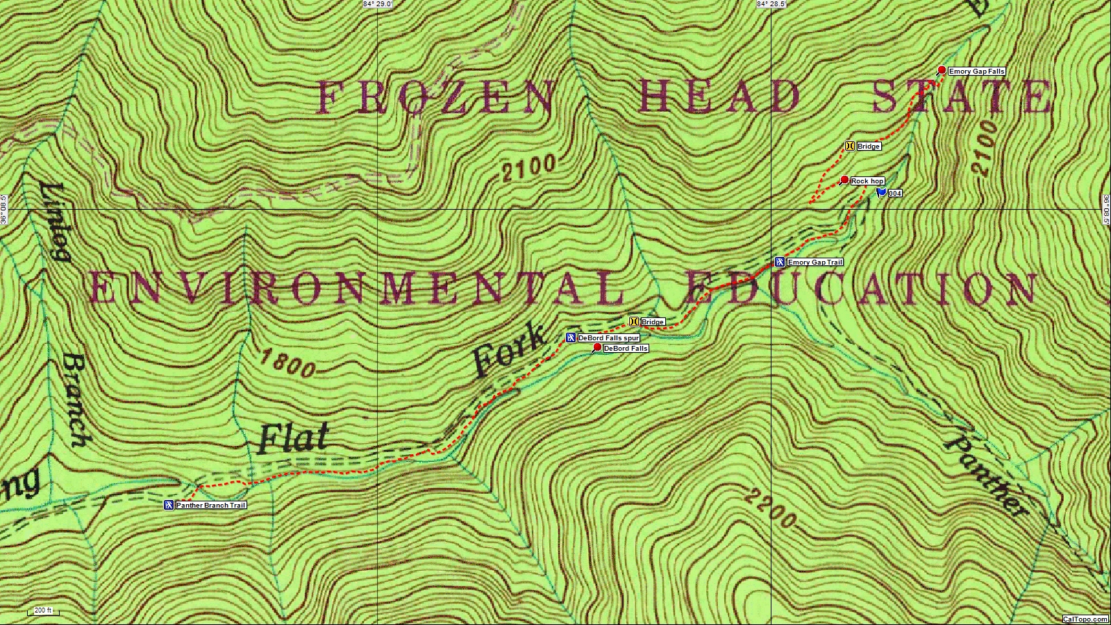 American Travel Journal: DeBord Falls and Emory Gap Falls - Frozen Head ...