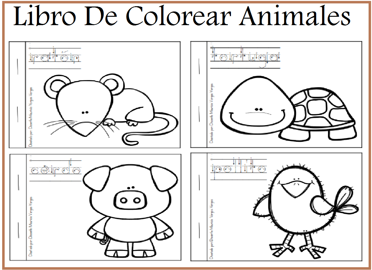 Divertido Libro De Colorear Animales Domésticos ~ DIPLOMAS GAFETES Y ...