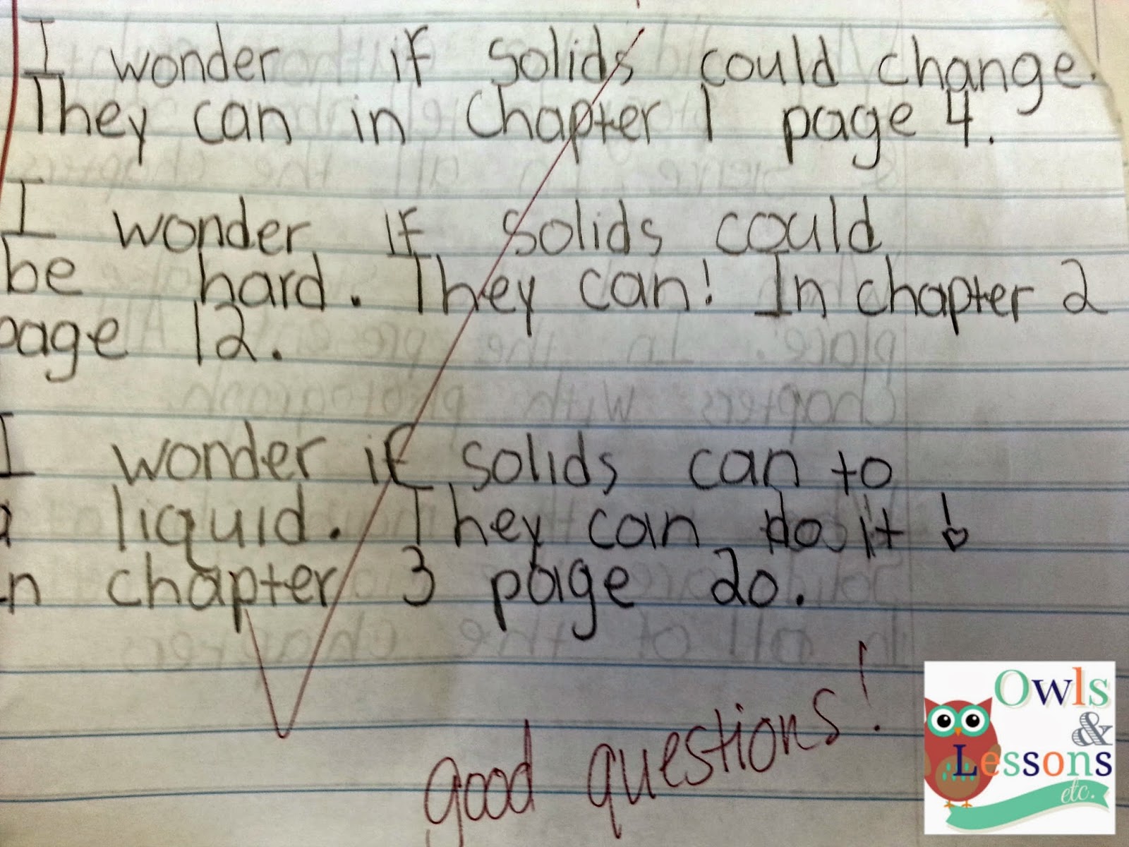 Wandering through Text Features - Owls & Lessons, Etc.